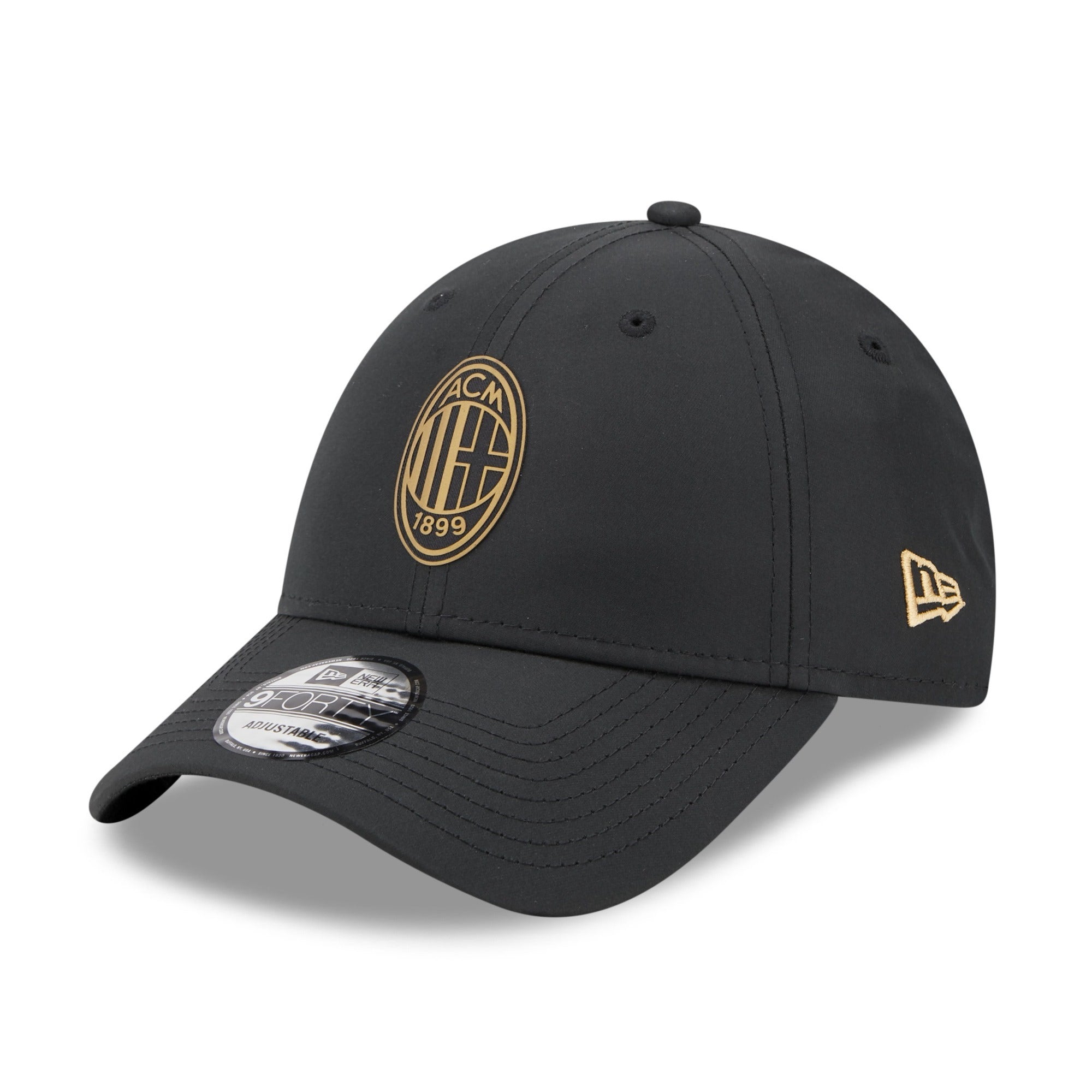 AC Milan Essential Gold Logo 9Forty Adults - Black | TheRaceWorks