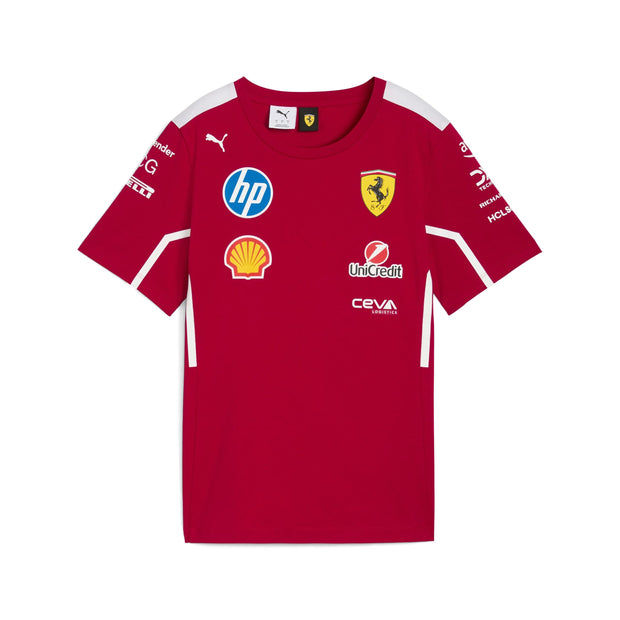 Scuderia Ferrari F1 Team 2025 Tee Mens - Dark Cherry | TheRaceWorks
