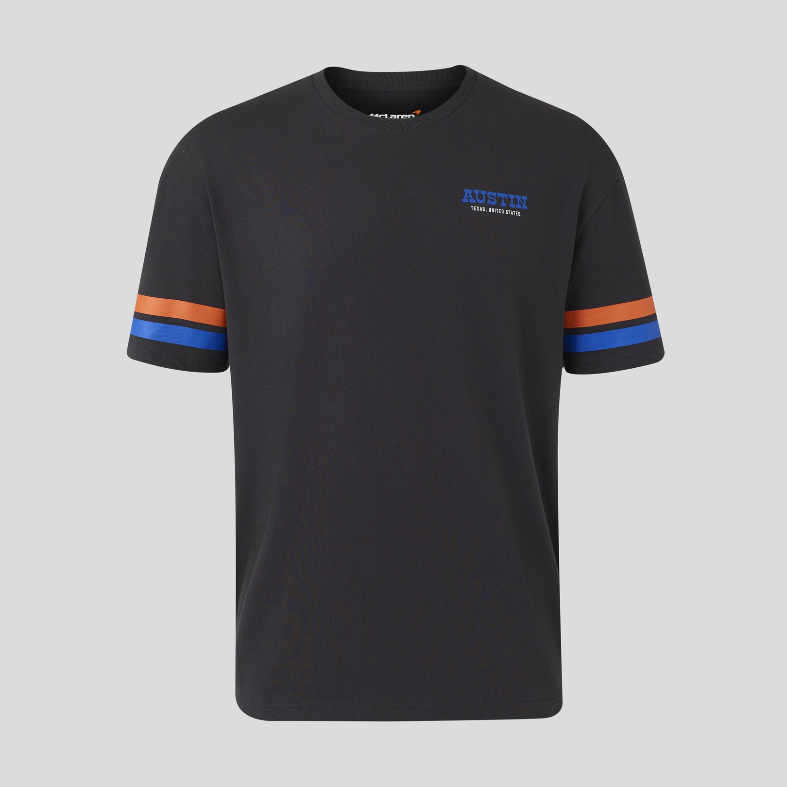 McLaren Racing F1 Austin Stripe Sleeve Tee Unisex - Phantom | TheRaceWorks